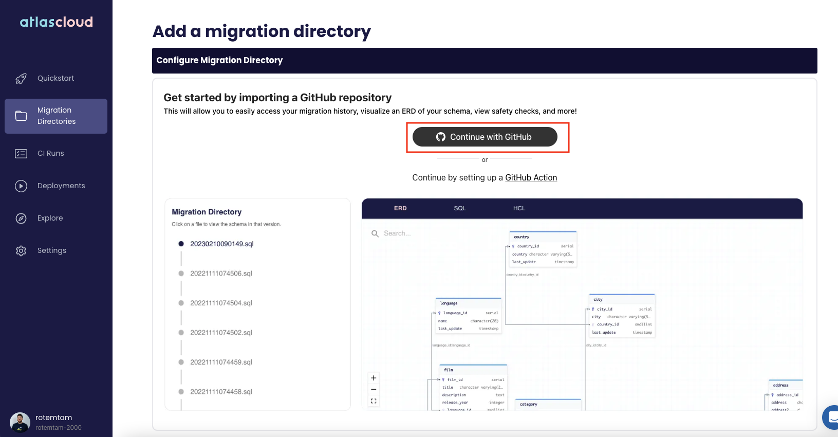Setting Up Ci For Your Database With Atlas Cloud Atlas Open Source Database Schema